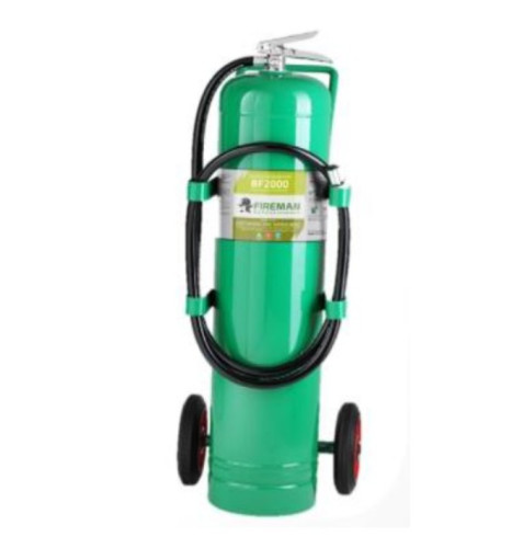 FIREMAN รุ่น BF2000 ถังดับเพลิงน้ํายาเหลวระเหย BF2000 NON-CFC ขนาด 50 ปอนด์ พร้อมรถเข็น