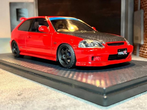 Ignition: IG2677 1:18 Honda Civic (EK9) Type R Red [Width 9 Length 23 ...