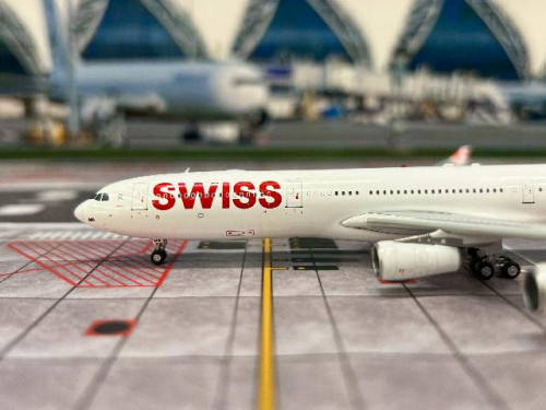 Aviation 1:400 Swiss A340-313 HB-JMB AV4320 [Width 15 Length 16 Height ...