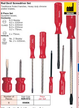 ไขควงชุด red devil screwdriver set/KEN-572