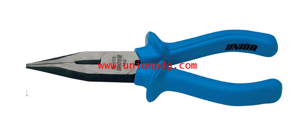 คีมปากแหลม Long Nose Pliers with Side Cutter UNIOR/504