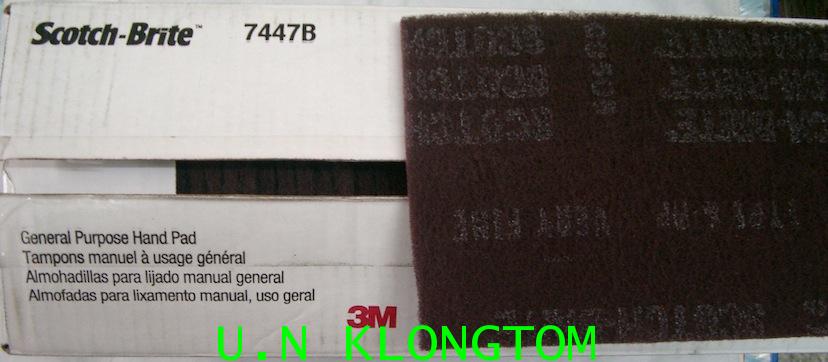 แผ่นใยขัด สก็อต-ไบรท์(Scoth-Brite)(7447B)(3M)สีแดงเข้ม หนา ขัดไม้ ขัด ...