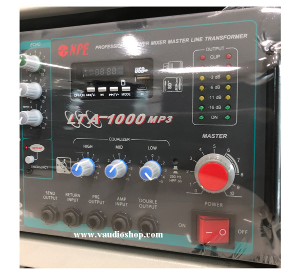 Power Mixer NPE LTA-1000MP3 (Bluetooth, USB/SD, MP3, ช่องโทรศัพท์)
