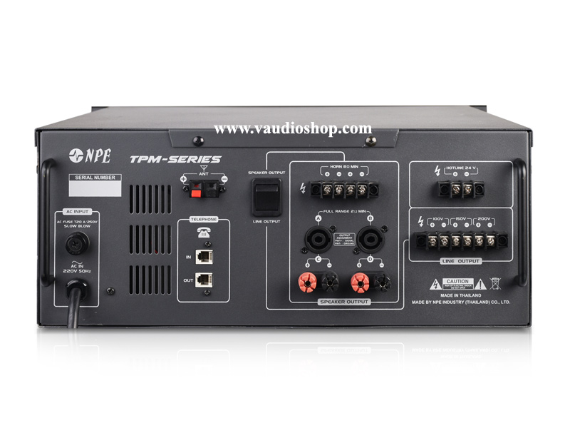 Power Mixer NPE TPM-2500MP3 (Bluetooth,USB/SD, MP3, ช่องโทรศัพท์)