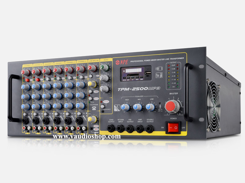 Power Mixer NPE TPM-2500MP3 (Bluetooth,USB/SD, MP3, ช่องโทรศัพท์)