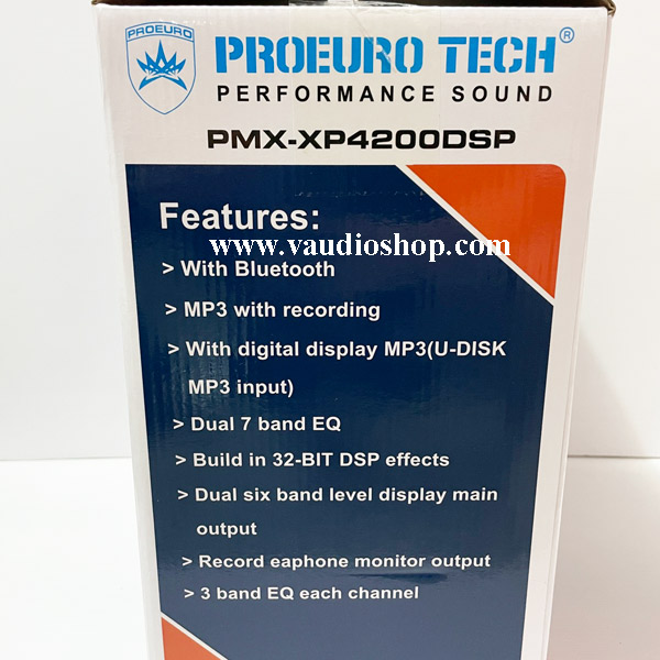Power Mixer PROEUROTECH PMX-XP4200DSP (Effect,USB,Bluetooth)