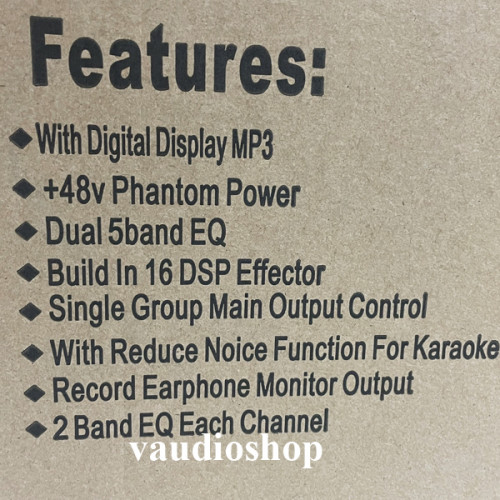 PROEUROTECH PMX-M802DSP เพาเวอร์มิกเซอร์ 150Wx2 (8 แชนแนล,16 DSP Effect ...