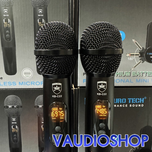 PROEUROTECH KB-C22 ไมค์ลอยถือคู่ Wireless Microphone โปรยูโรเทค KB-C22 ถือคู่ UHF ไมค์ลอย ถือคู่