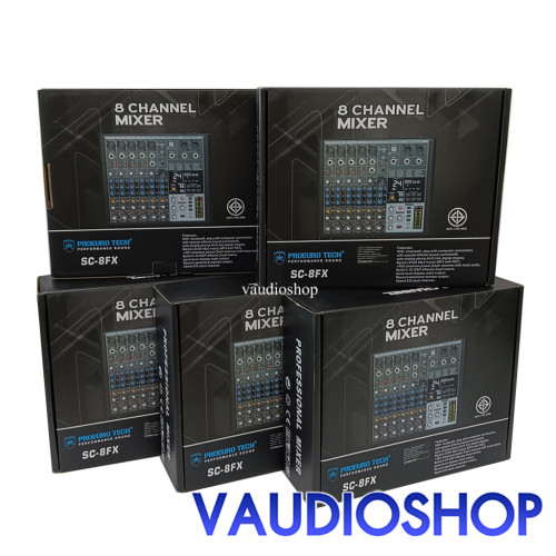 PROEUROTECH SC-8FX มิกเซอร์ 8 แชนแนล+บลูทูธ+เอฟเฟก 24DSP โปรยูโรเทค ...