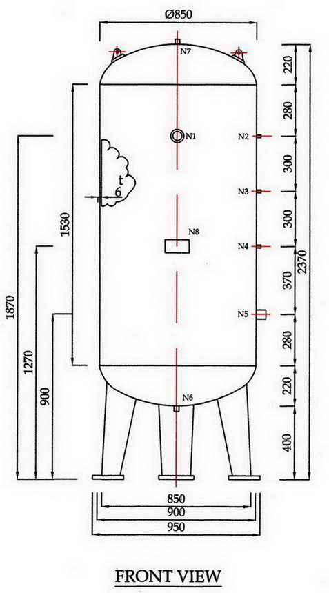 AIR TANK 1,000 Liters ถังเก็บลม 1,000 ลิตร