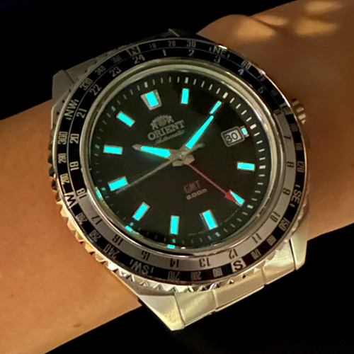 ORIENT GMT 200m Automatic Date ขนาดตัวเรือน 45 mm. (Fullset)